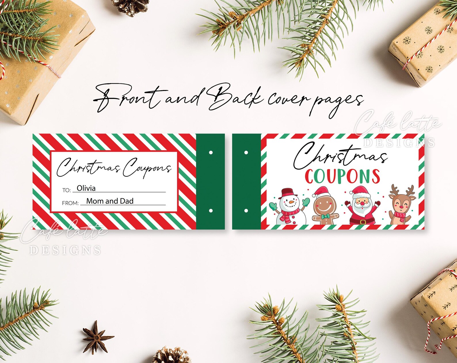 Christmas Coupon Book Printable Editable Template, Christmas Coupons ...