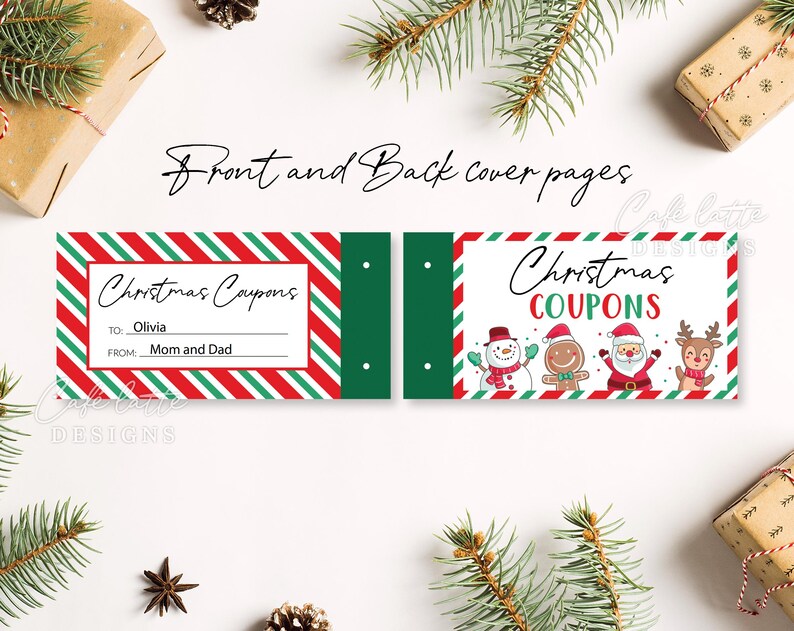 Christmas Coupon Book Printable Editable Template, Christmas Coupons ...