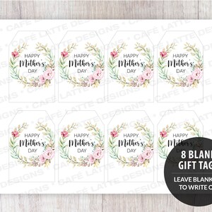 Mothers Day Gift Tags, Printable Editable Personalized Mothers Day ...