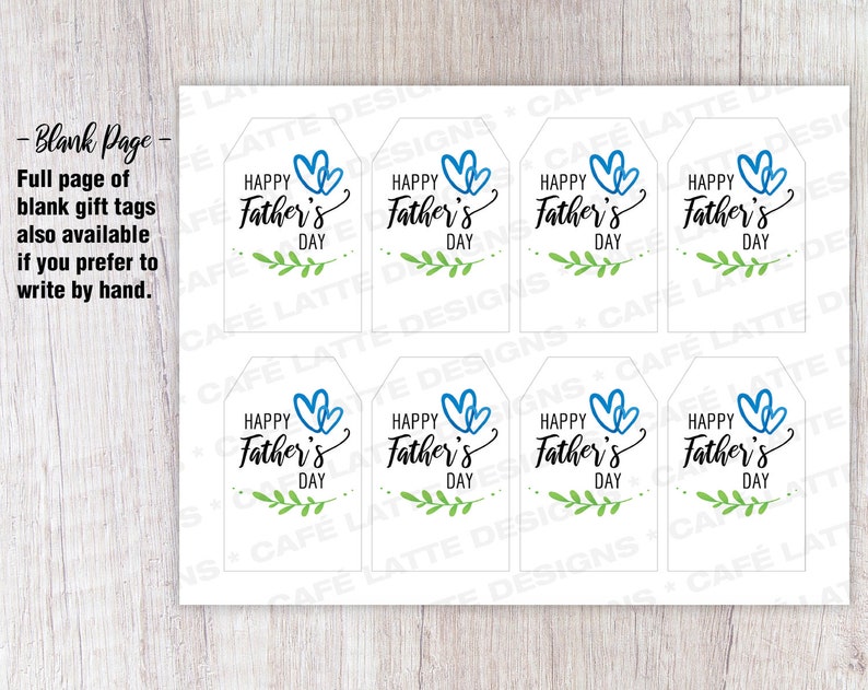 HAPPY FATHER'S Day Printable Gift Tags, Editable Personalized Gift ...