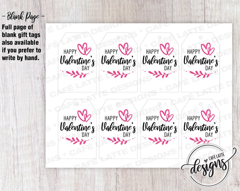 Valentine's Gift Tags Valentines Day Editable | Etsy