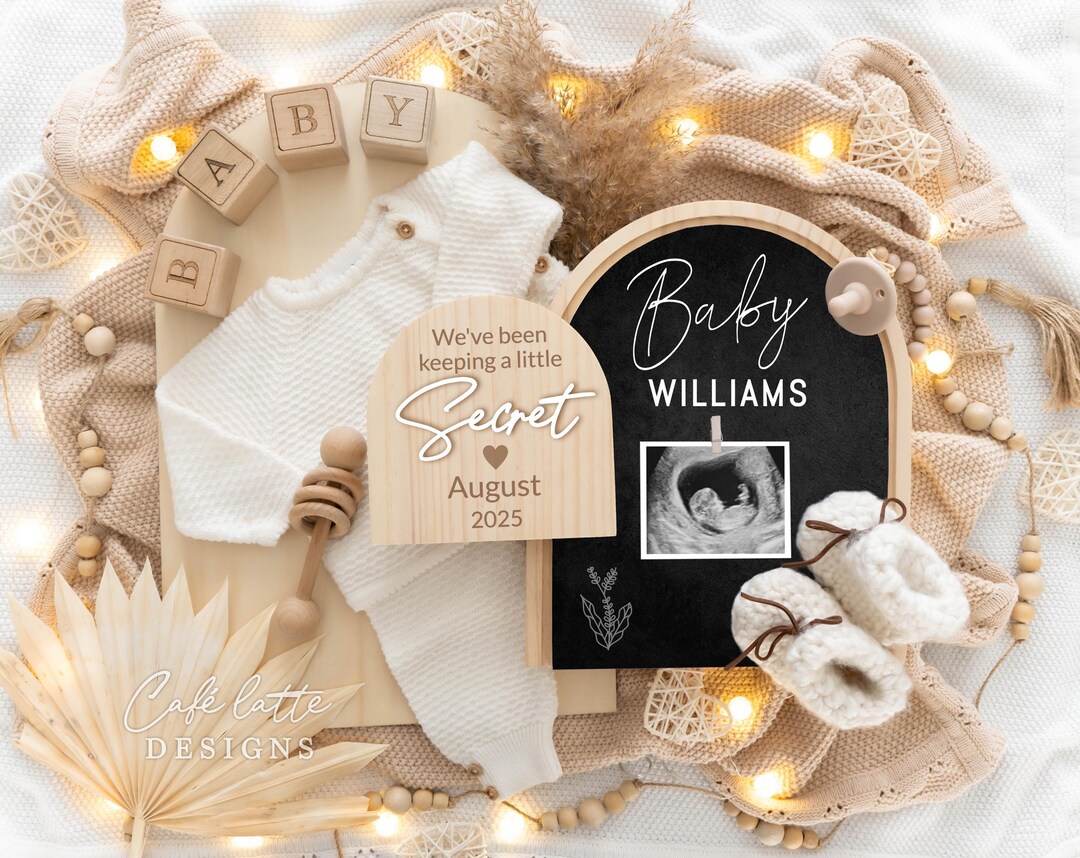 Neutral Pregnancy Announcement Digital, Baby Announcement to Husband ...