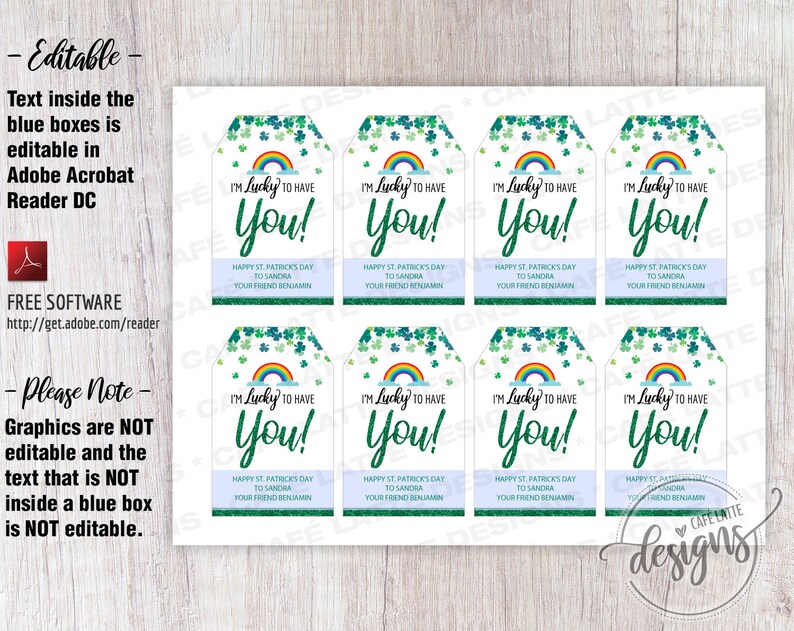 St. Patricks Day Lucky to Have You Printable Gift Tags - Etsy Canada