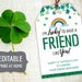 Friend St. Patricks Day Printable Gift Tags, Editable Personalized ...