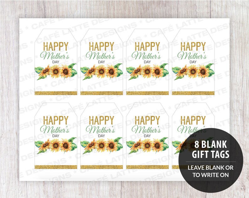 MOTHER'S DAY Printable Gift Tags Editable Personalized | Etsy