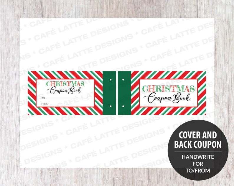 Christmas Coupon Book Editable Printable Template, Christmas Coupons ...