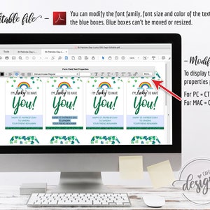 St. Patricks Day Lucky to Have You Printable Gift Tags, Editable ...