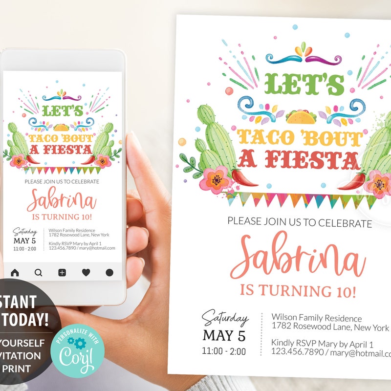 Fiesta Party Invite - Etsy