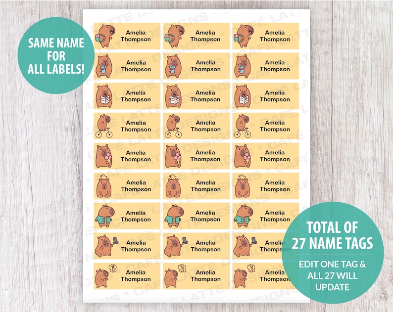 Back to School Editable Printable Name Tags, Personalized Back to ...