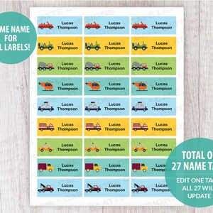 Back to School Editable Printable Name Tags, Personalized Back to ...