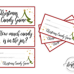 Christmas Candy Game, Printable Christmas Game, DIY Christmas Game ...