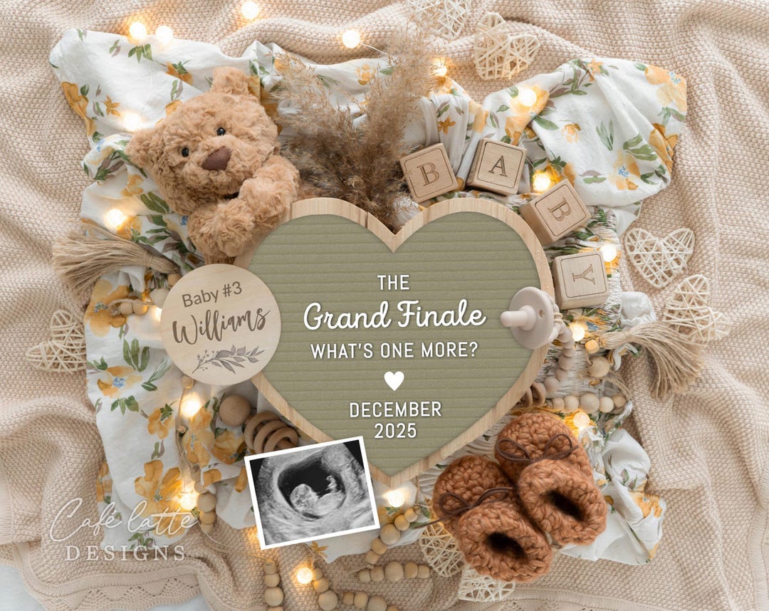 Grand Finale Pregnancy Announcement Digital, Last Baby Announcement ...