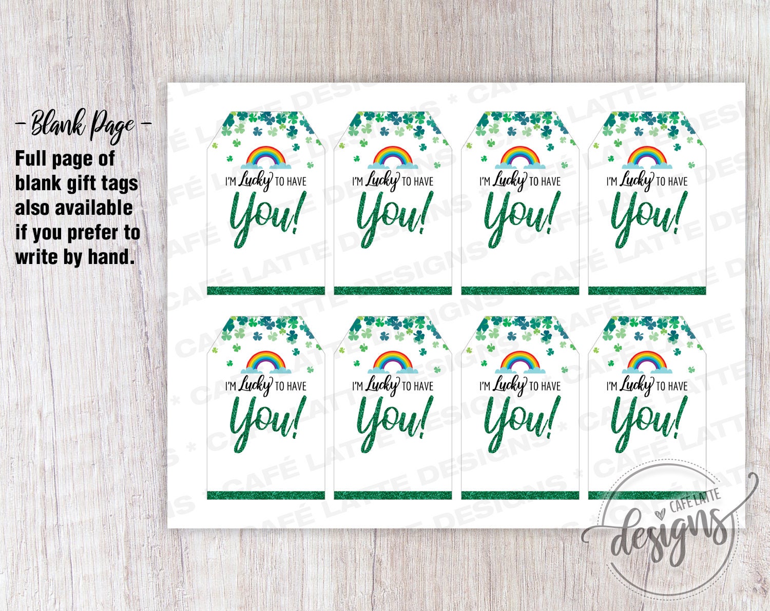 St. Patricks Day Lucky to Have You Printable Gift Tags - Etsy Canada