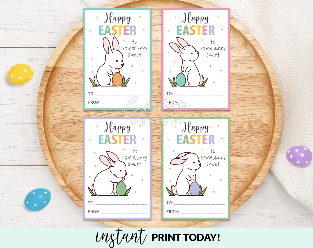 Easter Cards Printable, Easter Cards for Kids at School Classroom ...