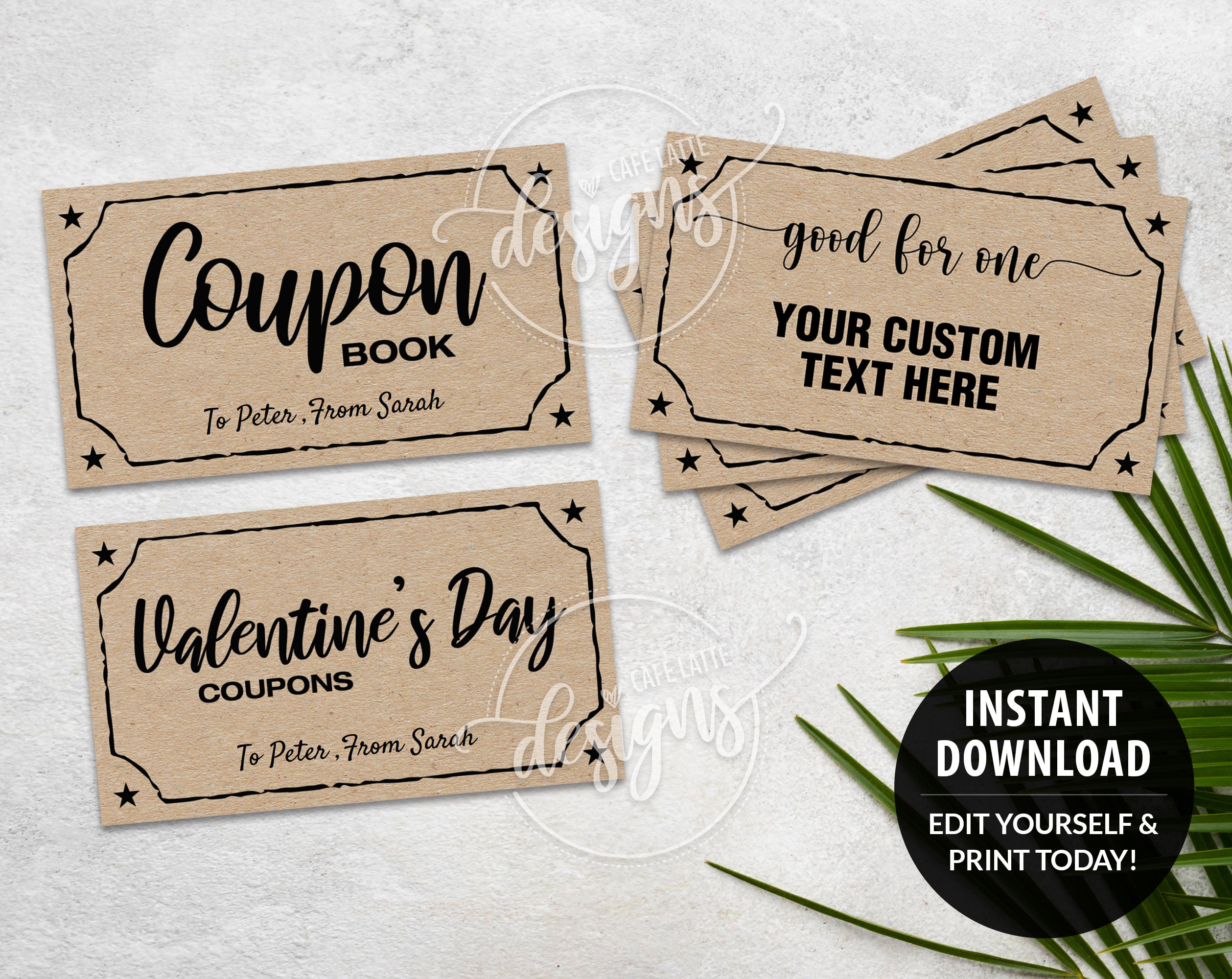 Coupon Template Valentine's Day Editable Love Coupons for - Etsy Canada