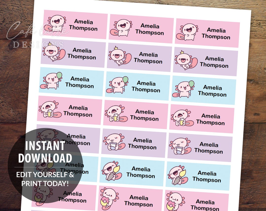 Back to School Editable Printable Name Tags, Personalized Back to ...