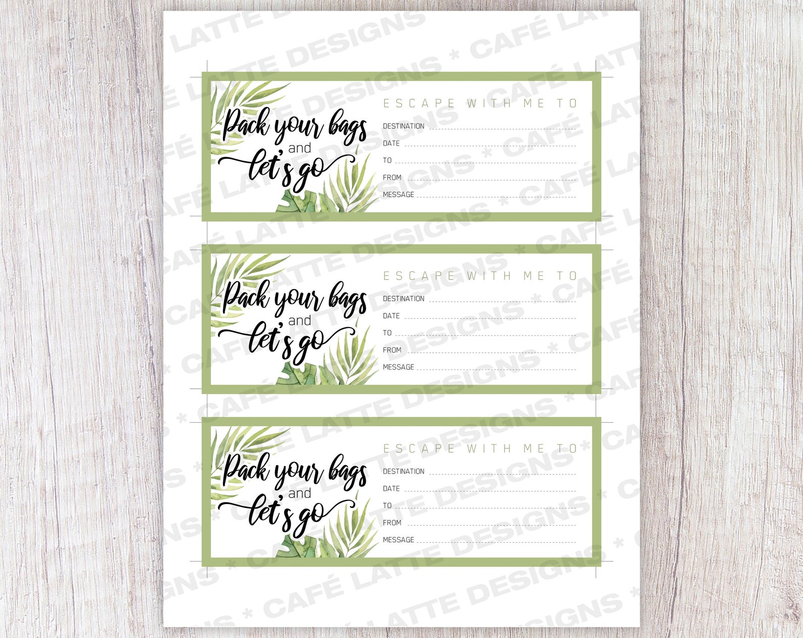 Travel Gift Certificate Printable, Gift of Travel Certificate ...