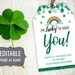 St. Patricks Day Lucky to Have You Printable Gift Tags, Editable ...