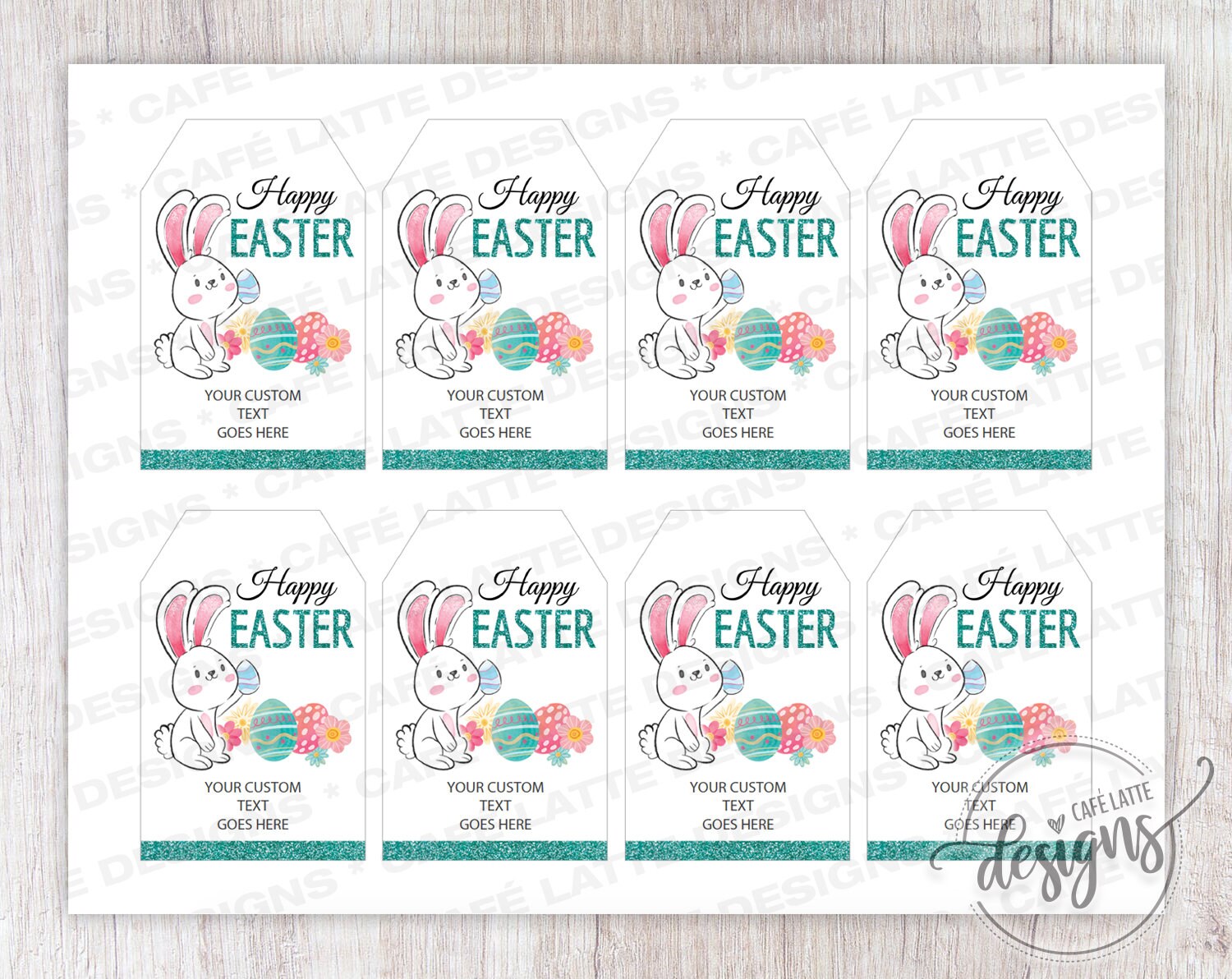 Happy Easter Printable Gift Tags, Editable Personalized Favor Tags ...