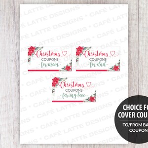 Christmas Coupon Template Editable Coupons for Mom Dad Parents, Custom ...