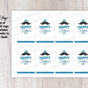HAPPY FATHER'S Day Printable Gift Tags, Editable Personalized Gift ...