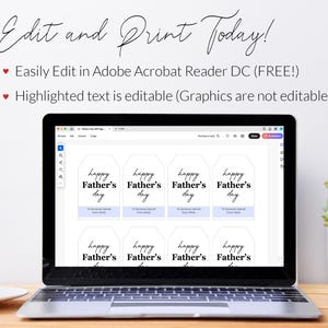 Fathers Day Gift Tags, Personalized Father's Day Printable Editable ...