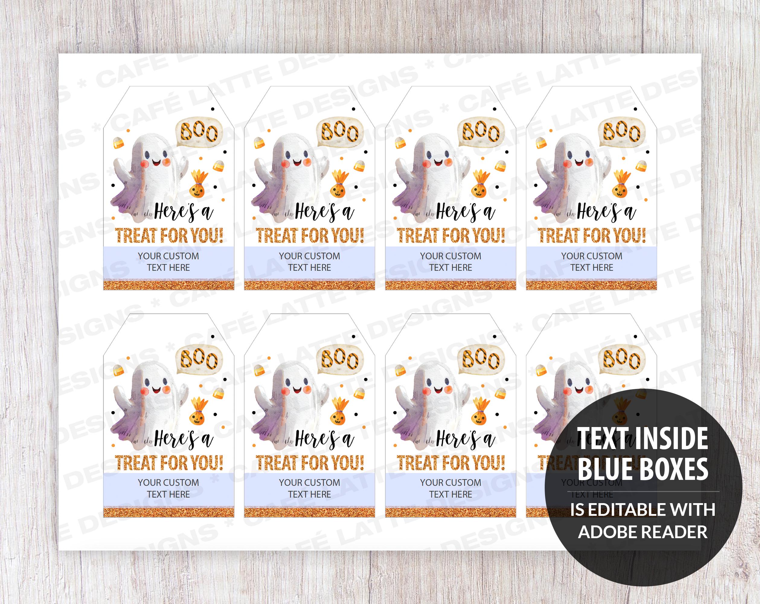 Halloween Gift Tags Editable Template, Halloween Gift Tags Printable ...