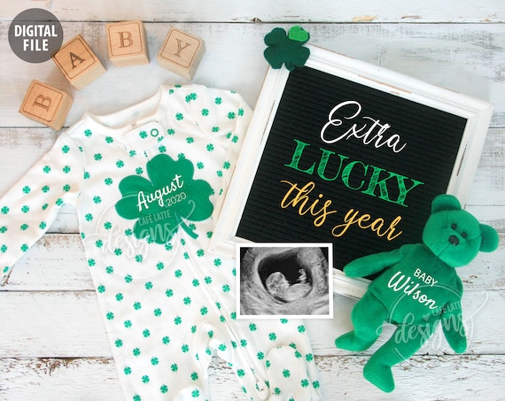 ST PATRICKS Pregnancy Announcement March 2020, Baby Announcement ...