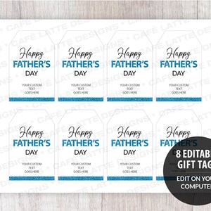 Fathers Day Gift Tags Printable, Editable Template Fathers Day Gift ...