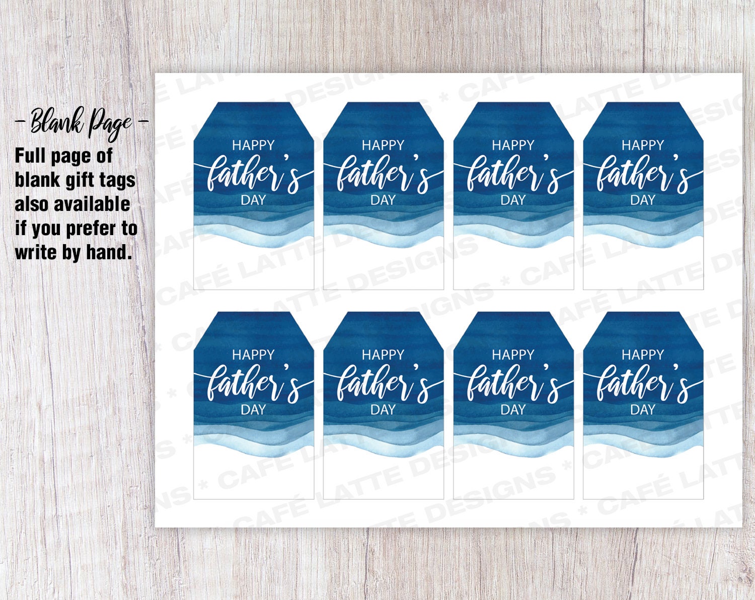 HAPPY FATHER'S Day Printable Gift Tags Editable - Etsy
