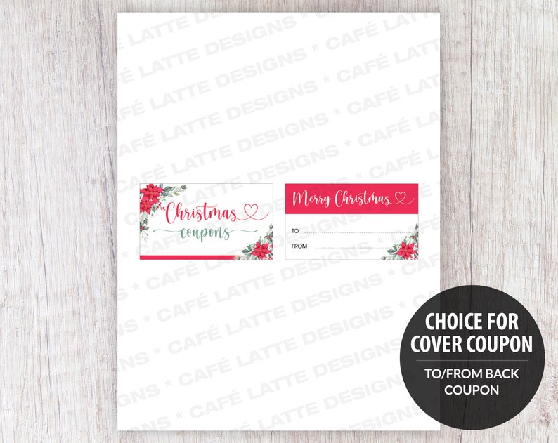 Christmas Coupon Template Editable Coupons for Mom Dad Parents, Custom ...