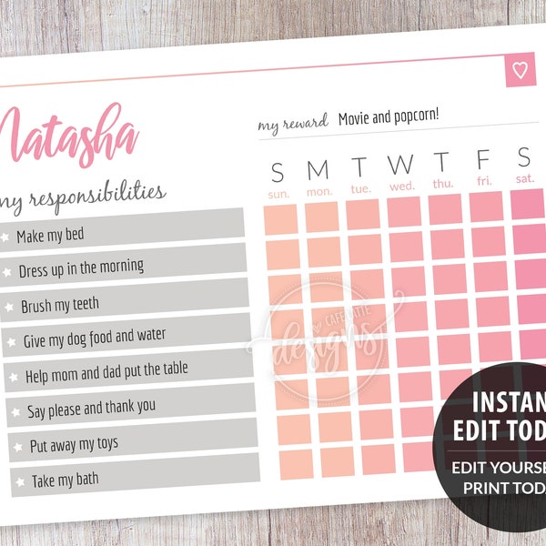 Daily Point System for Kids - Etsy Canada