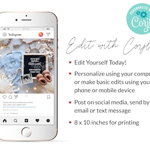 Digital Boy Boho Gender Reveal Social Media, Its A Boy Pregnancy ...