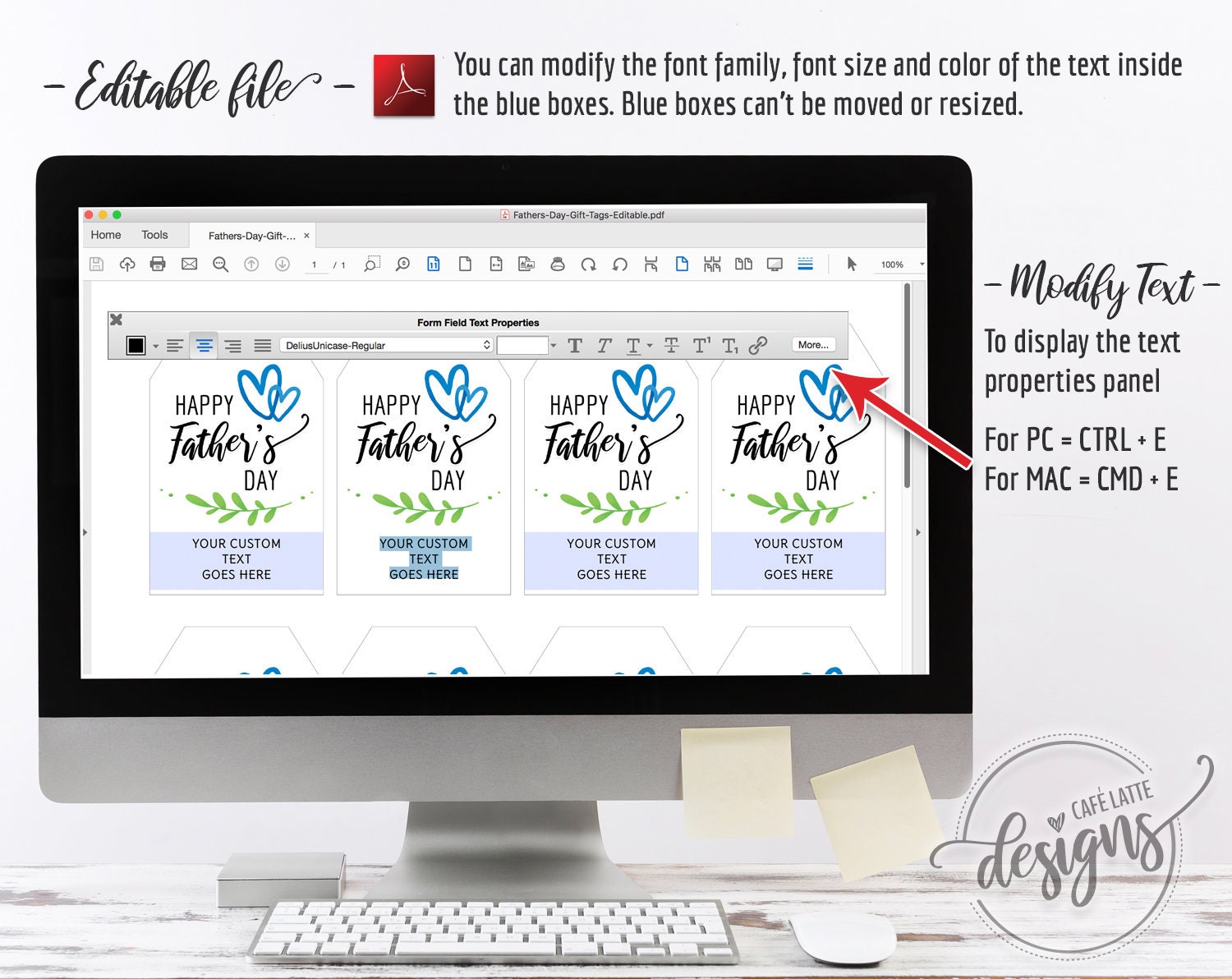 HAPPY FATHER'S Day Printable Gift Tags Editable - Etsy Canada