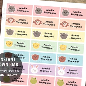 Back to School Editable Printable Name Tags, Personalized Back to ...