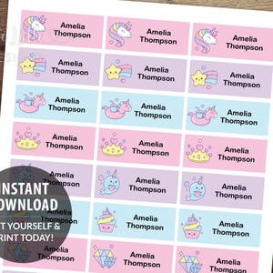 Back to School Editable Printable Name Tags, Personalized Back to ...