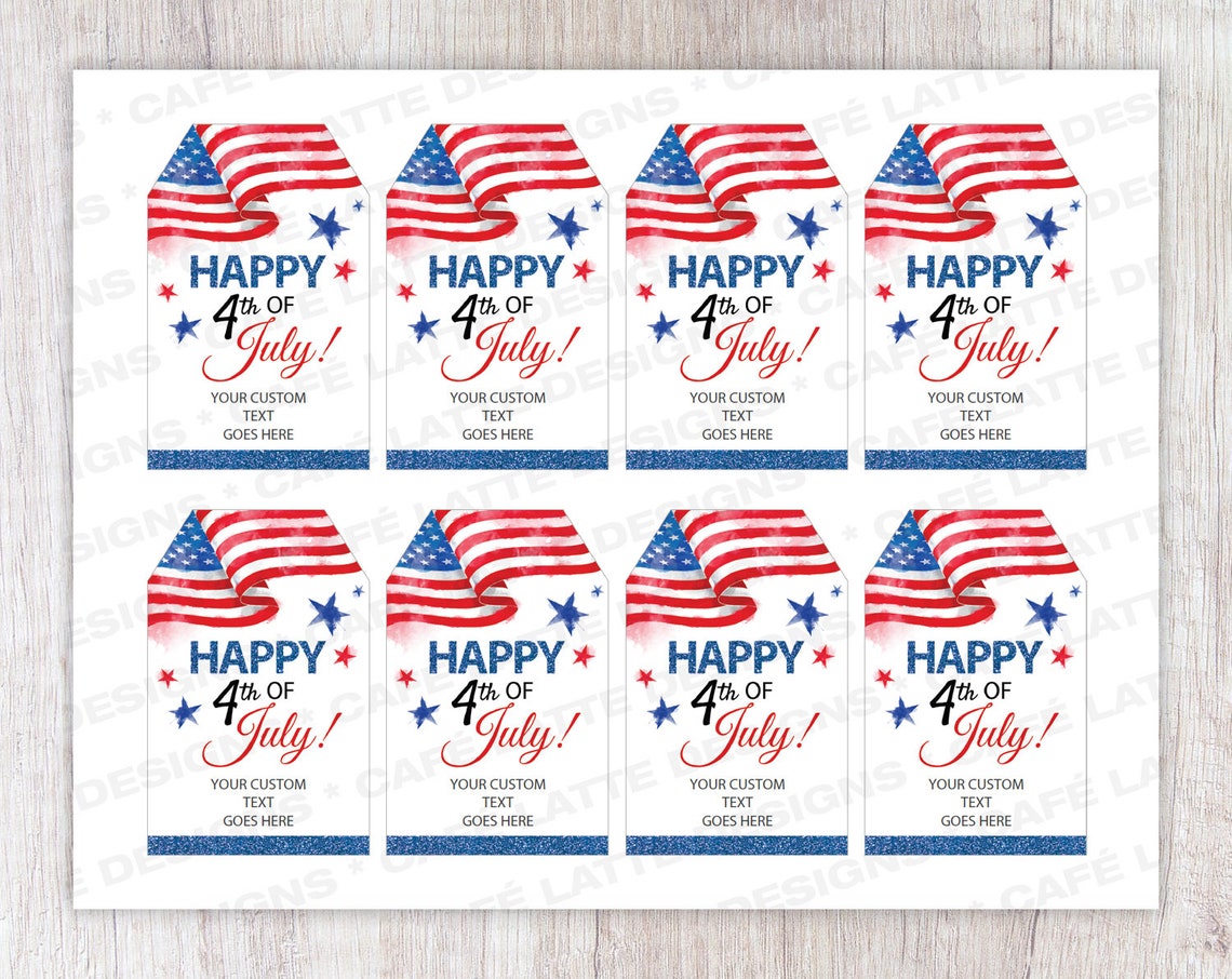 4TH OF JULY Printable Gift Tags Fourth of July Editable | Etsy