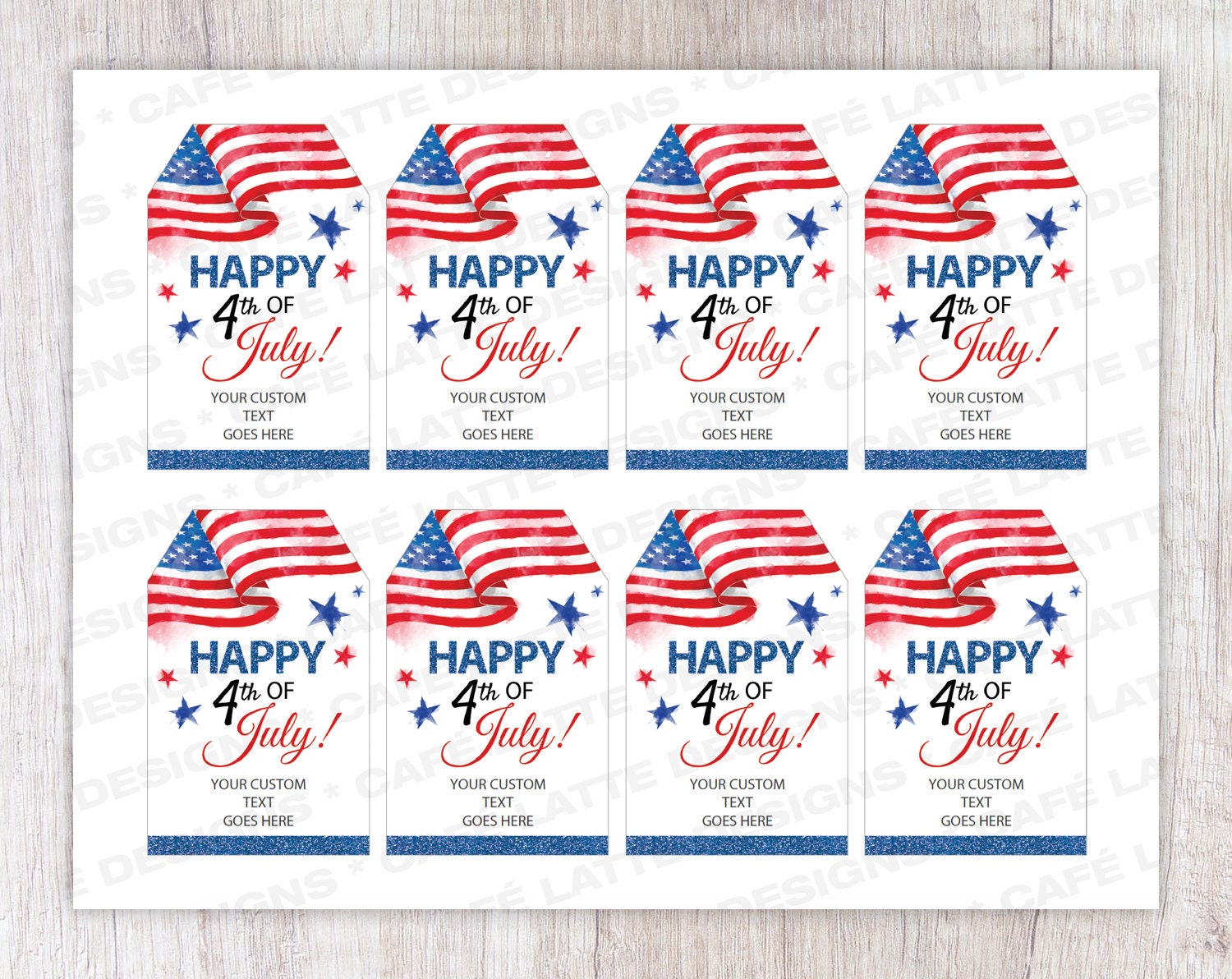 4TH OF JULY Printable Gift Tags Fourth of July Editable | Etsy