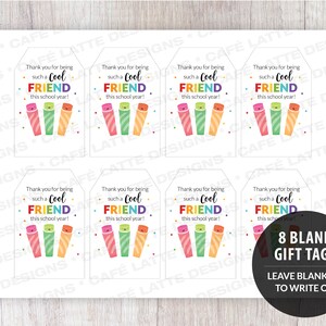 Cool Friend Editable Printable Gift Tags, Personalized End of School ...
