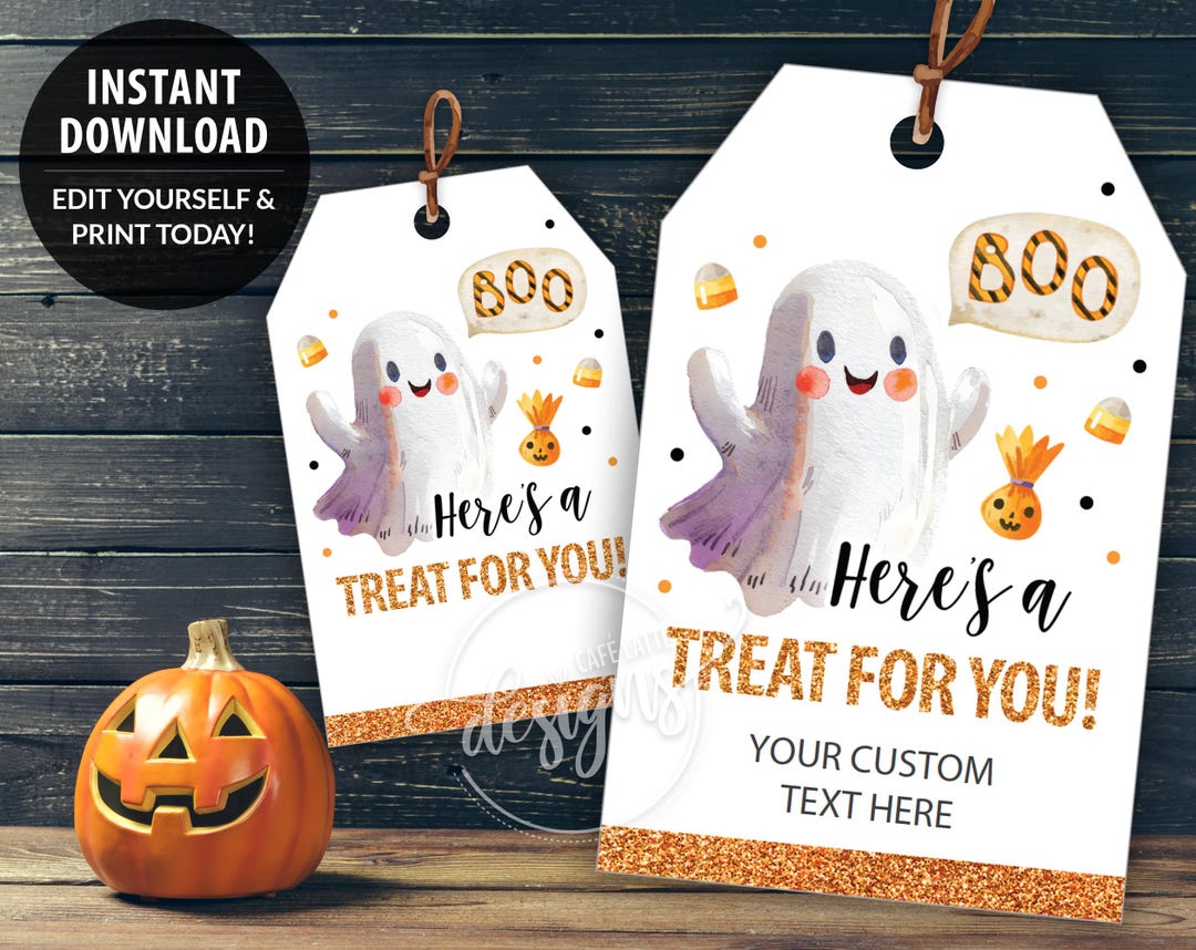 Halloween Gift Tags Editable Template, Halloween Gift Tags Printable ...