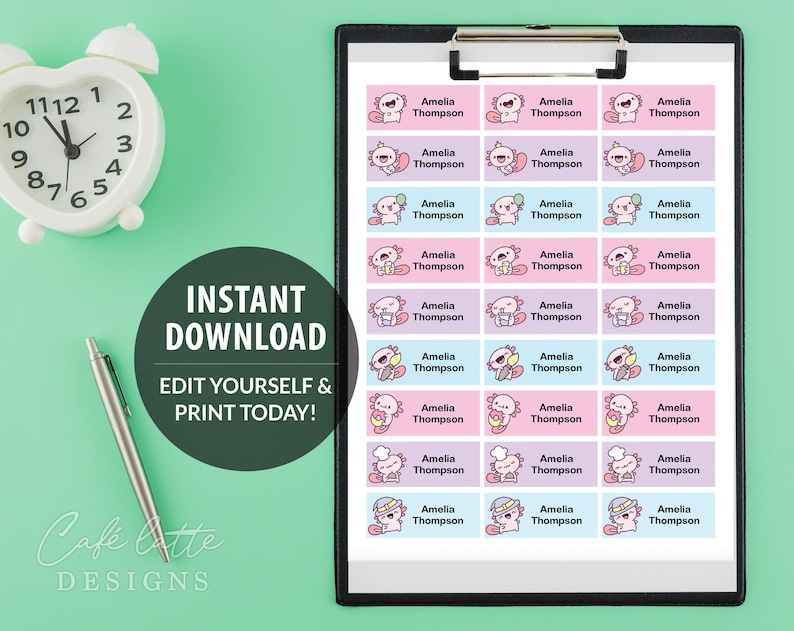 Back to School Editable Printable Name Tags, Personalized Back to ...