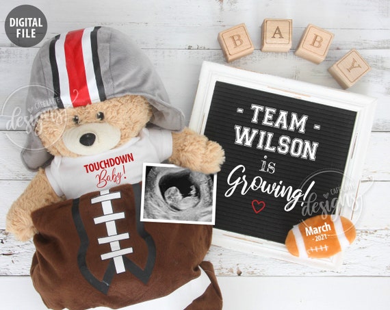 FOOTBALL Pregnancy Baby Announcement, Sports Theme New Player ...