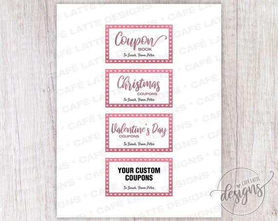 Plantillas De Cupones En Blanco Personalizables E Imprimibles