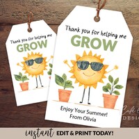 Plant Teacher Gift // Teacher Appreciation Gift Tag // Teacher Gift Tag ...