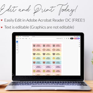 Back to School Editable Printable Name Tags, Personalized Back to ...