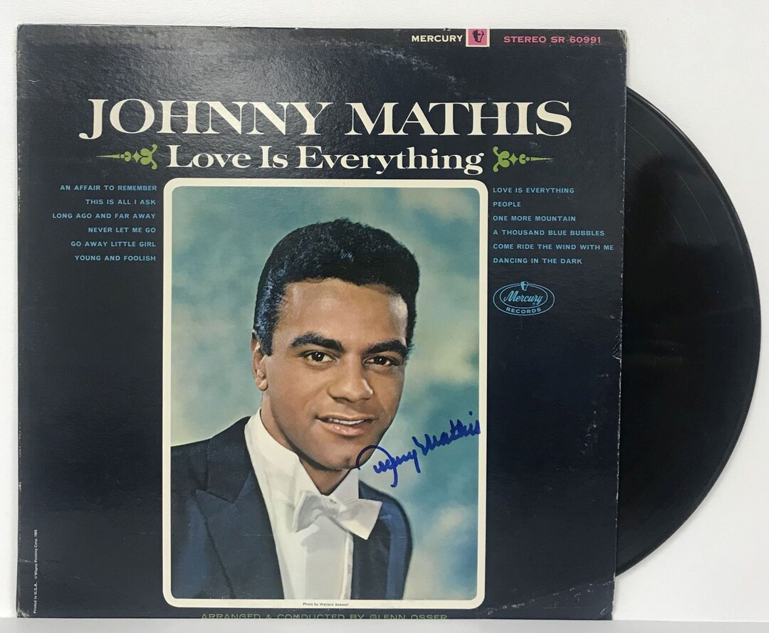 Johnny Mathis Signed Autographed "love is Everything" Record Album ...