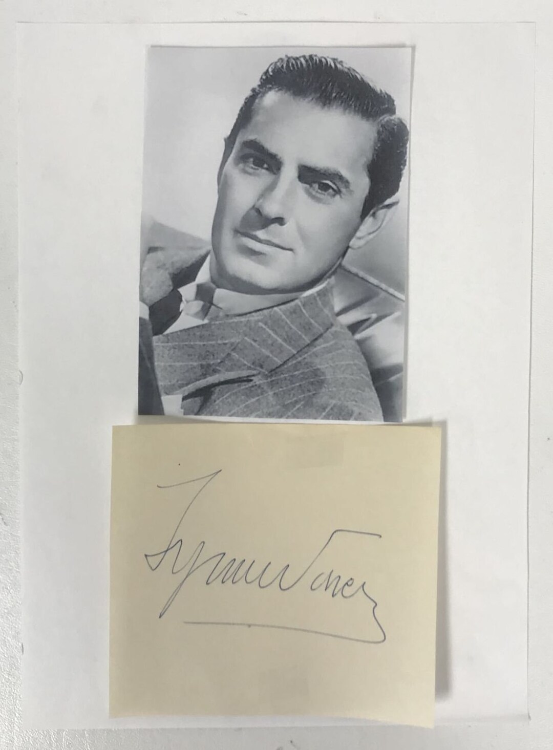 Tyrone Power (d. 1958) Signed Autographed Vintage Signature 8.5x11 ...