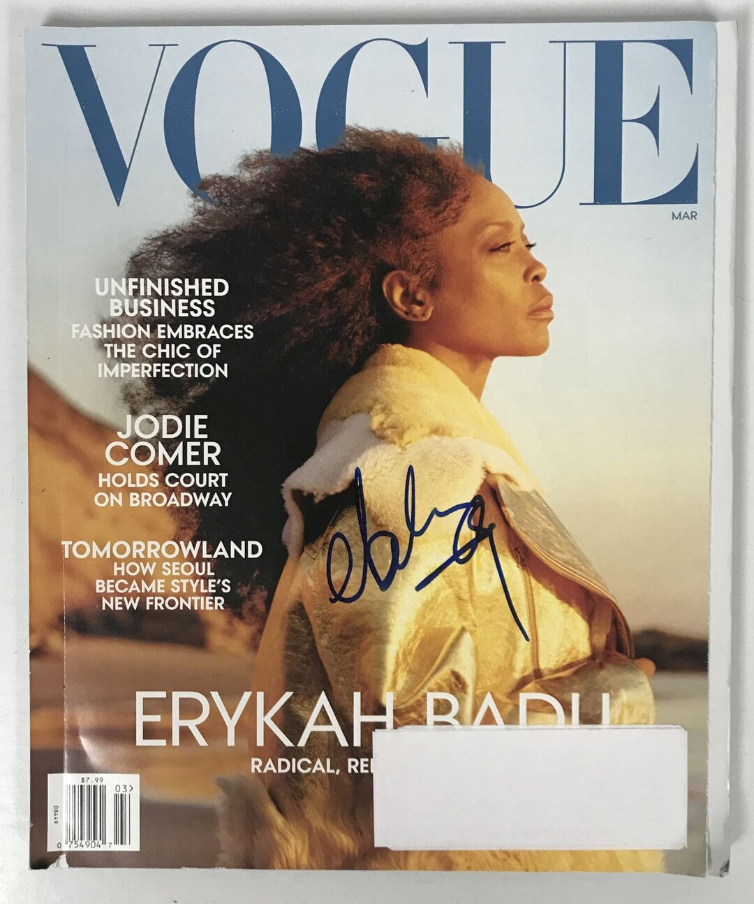 Erykah Badu Signed Autographed Complete vogue Magazine Lifetime COA - Etsy