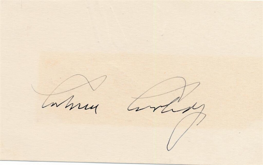 Calvin Coolidge (d. 1933) Signed Autographed Vintage 3x5 Index Card ...