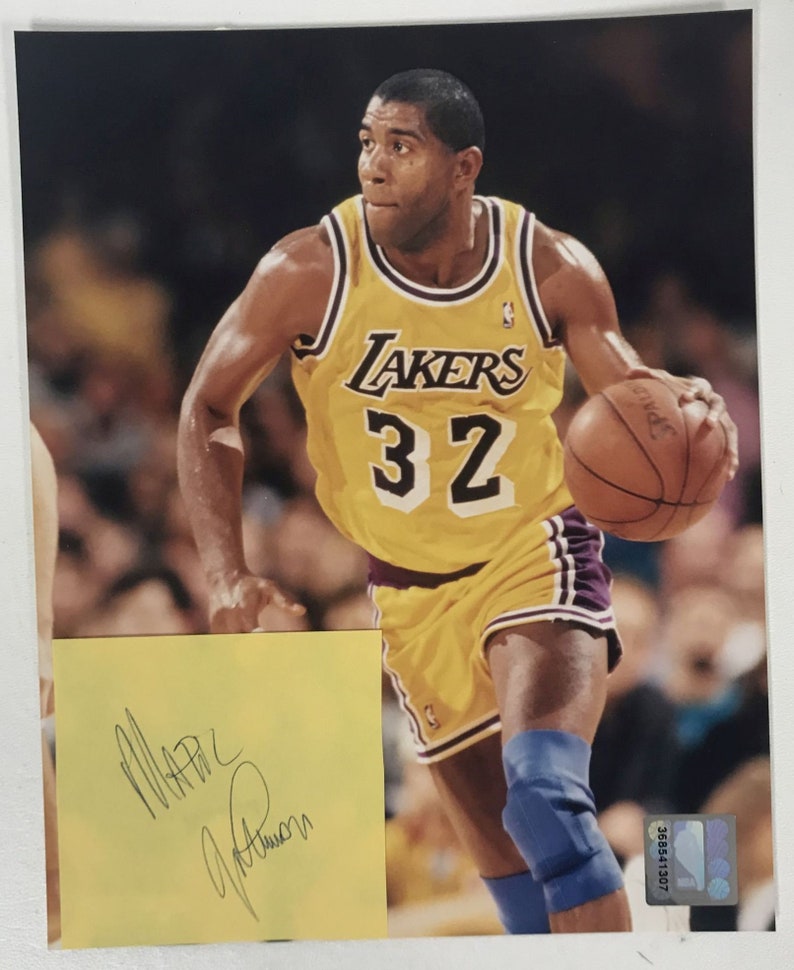 Magic Johnson Signed Autographed Vintage Signature Page 8.5x11 - Etsy